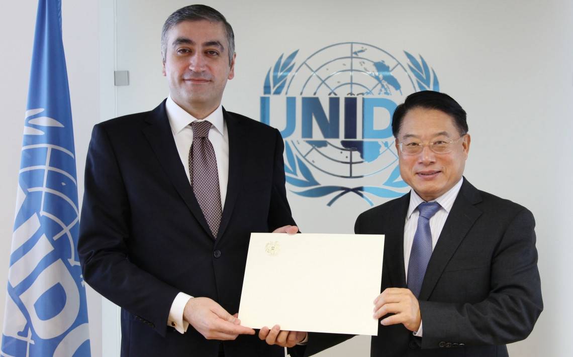 Permanent Representative of Armenia Armen Papikyan presented his ...