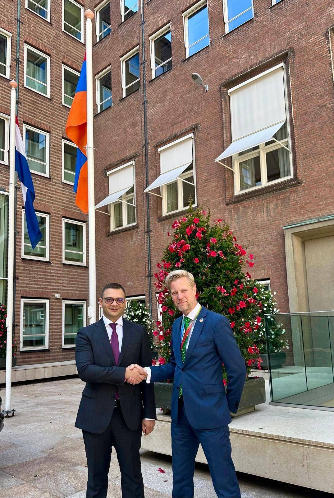 The meeting of Deputy Foreign Minister of Armenia Robert Abisoghomonyan ...