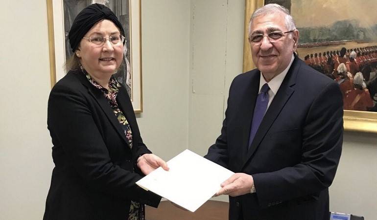 Ambassador Arman Kirakossian presented the copies of his credentials at ...